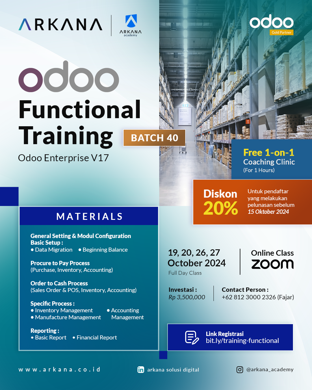 Odoo Functional Training | Indonesia