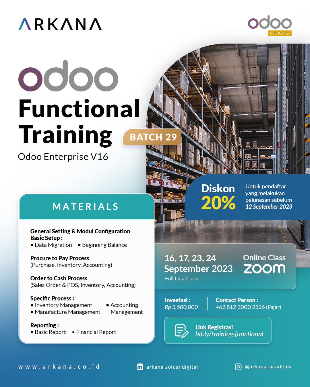 Odoo Training Indonesia | Functional & Technical (Development)